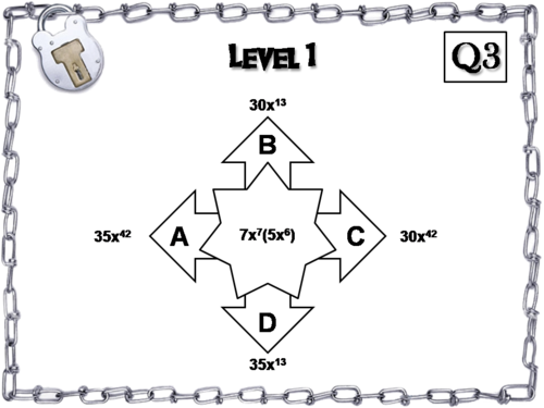 Multiplying Monomials Activity: Escape Room Math | Teaching Resources