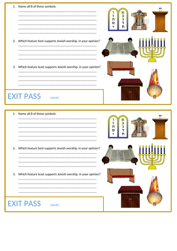 GCSE Judaism: Features of a Synagogue Lesson | Teaching Resources