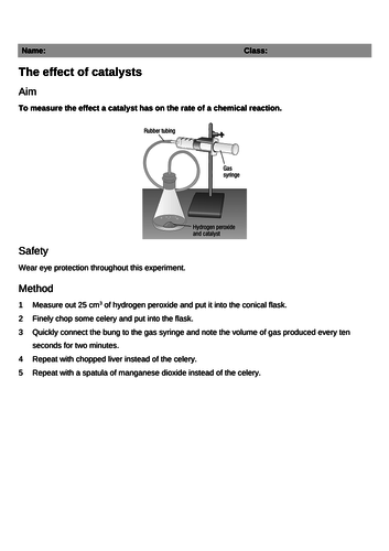 2019 GCSE AQA Chemistry unit 6: Rates of Reaction: Catalysts | Teaching ...