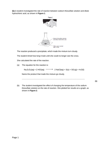 2019 GCSE AQA Chemistry unit 6: Rates of Reaction: Catalysts | Teaching ...