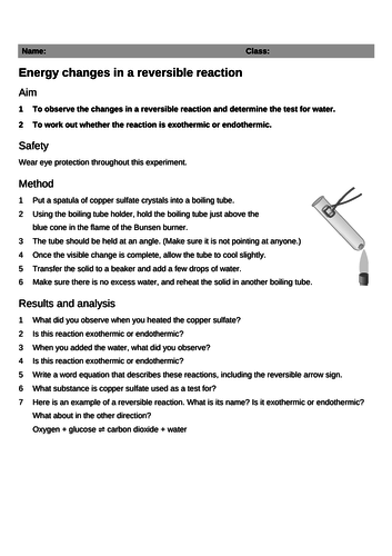 2019 GCSE AQA Chemistry unit 6: Rates of Reaction: Reversible reactions ...