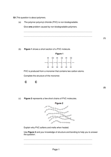 2019 GCSE AQA Chemistry unit 7: Organic Chemistry Addition and ...