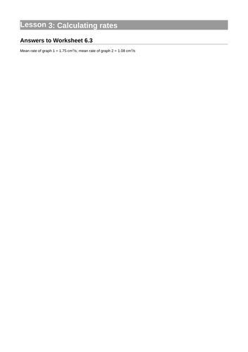 2019 GCSE AQA Chemistry unit 6: Rates of Reaction: Surface Area ...