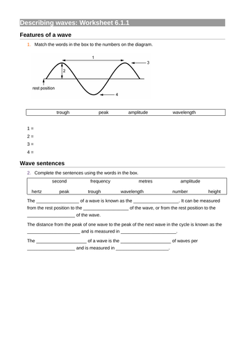 2019 AQA GCSE Physics Waves Describing Waves | Teaching Resources 2019 AQA GCSE Physics Waves Describing Waves | Teaching Resources