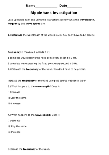 2019 AQA GCSE Physics Waves Measuring Waves | Teaching Resources 2019 AQA GCSE Physics Waves Measuring Waves | Teaching Resources