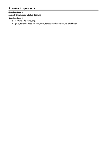 2019 Aqa Gcse Physics Waves Reflection And Refraction Teaching Resources