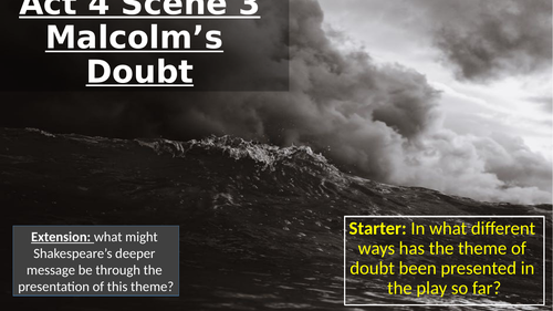 Act 4 Scene 3 Macbeth GCSE English Literature 9-1 | Teaching Resources