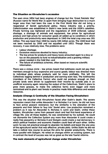 OCR: Russia and its Rulers (1855-1964) - Unit 3 Agriculture & Peasants ...