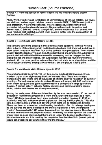 OCR: Russia and its Rulers (1855-1964) - Unit 4 Industrialisation ...