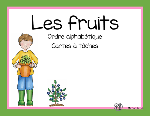 Les fruits (ordre alphabétique) | Teaching Resources
