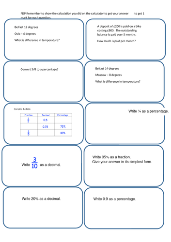 GCSE Maths/Functional Skills- Converting FDP-Celebrity Big Brother ...