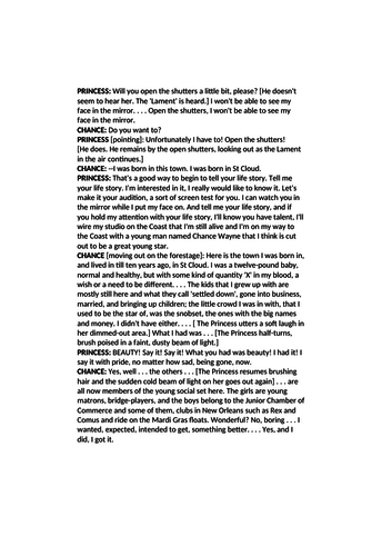 Tennessee Williams' 'Sweet Bird of Youth' lesson 5 - Act 1 Scene 2 and ...