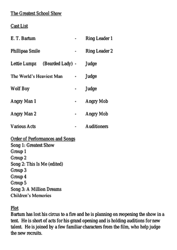 The Greatest School Show Year 6 Leaver's Script | Teaching Resources