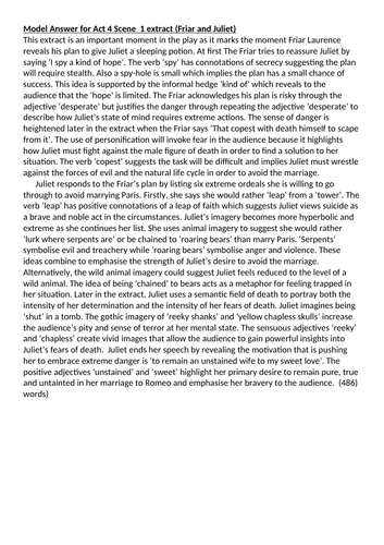 Act 4 Scenes 1 and 3 Romeo and Juliet | Teaching Resources