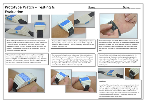 Prototype Watch w/ 3D printing - 10 weeks (Full project, PPT ...