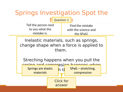 Hooke's Law - Springs Investigation | Teaching Resources