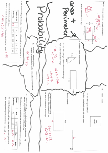 GCSE Maths Exam revision A3 topic sheets | Teaching Resources