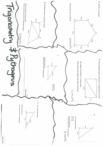 GCSE Maths Exam revision A3 topic sheets | Teaching Resources