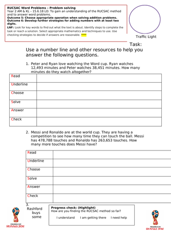 World cup 2018 Maths word problems | Teaching Resources