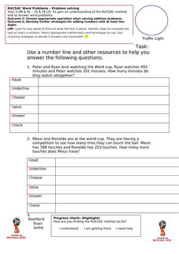 World cup 2018 Maths word problems | Teaching Resources