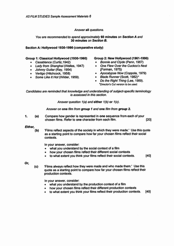 Blade Runner and Vertigo - Essay Pack/Writing Frames/Scaffolds ...