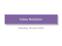 Index Notation | Teaching Resources