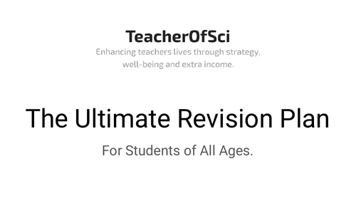 The Ultimate Revision Plan | Teaching Resources