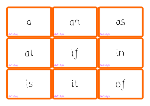 Phase 2 high frequency word cards (north) | Teaching Resources
