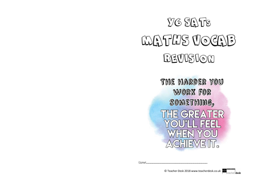 KS2 Maths Vocab Revision Booklet | Teaching Resources KS2 Maths Vocab Revision Booklet | Teaching Resources