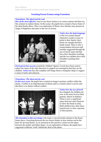 Teaching Freeze Frames | Teaching Resources
