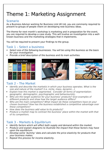 AS Business - Marketing activity | Teaching Resources