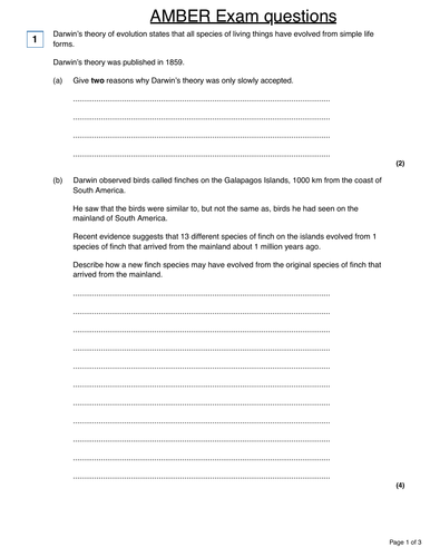 Lesson and resources on classification AQA GCSE | Teaching Resources Lesson and resources on classification AQA GCSE | Teaching Resources