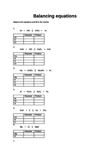 Topic 1 Chemical equations AQA Trilogy | Teaching Resources