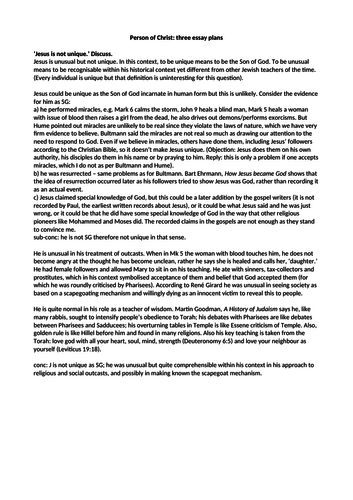 The Person of Jesus Christ Christology | Teaching Resources