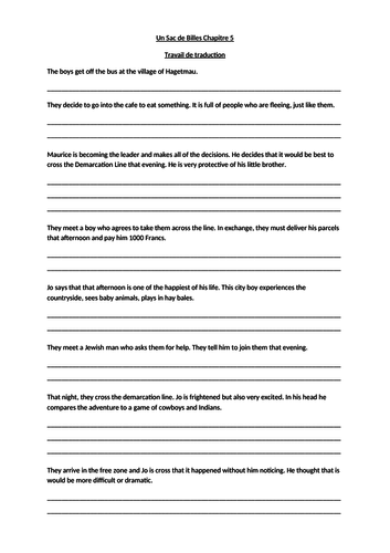 Un Sac de Billes | Teaching Resources