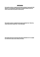 2019 AQA GCSE Physics Forces Suvat | Teaching Resources