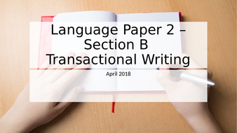 English Language Paper 2 Transactional Writing Revision | Teaching ...