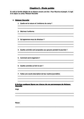 Un Sac de Billes | Teaching Resources