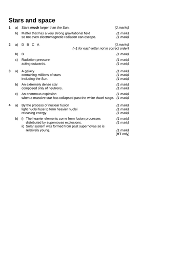 2019 AQA GCSE Physics Space full lesson resources | Teaching Resources