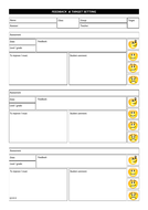 Student feedback sheet | Teaching Resources