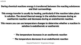 Energy Changes Practical | Teaching Resources