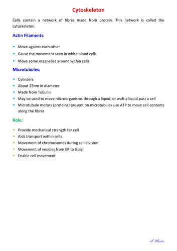 Cytoskeleton | Teaching Resources