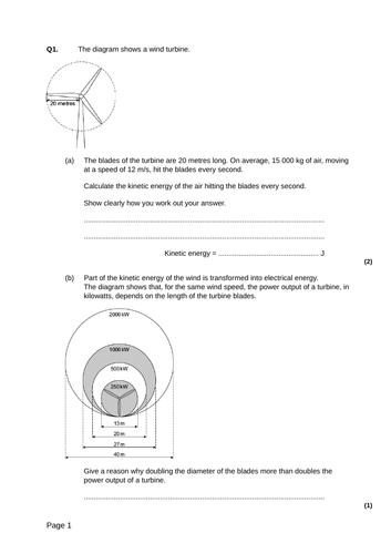 AQA Physics GCSE Energy and Efficiency - Global Energy suppliers ...