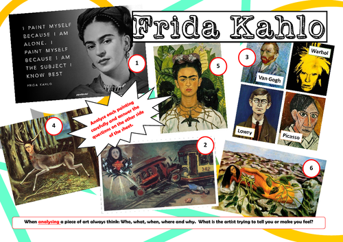 Frida Kahlo Work Sheet / Full Lesson | Teaching Resources
