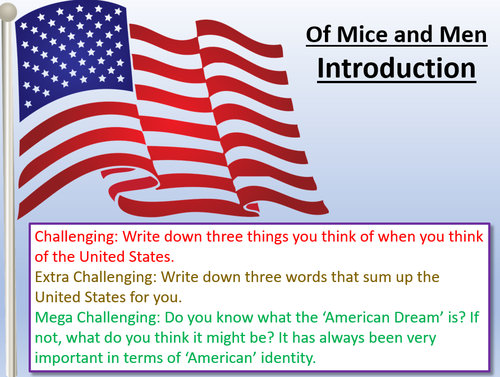 Of Mice and Men - Introduction and Context | Teaching Resources