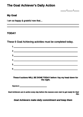 Goal Development & personal growth | Teaching Resources