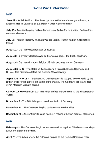 Introduction to World War 1 and Poetic Techniques | Teaching Resources