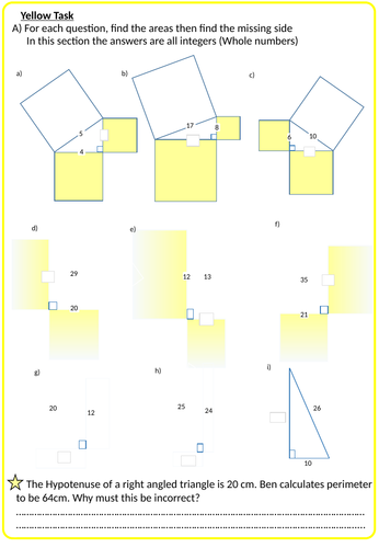 Pythagoras Worksheets | Teaching Resources