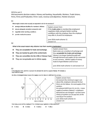 Cie 2020 2022 Igcse Economics Allocation Market Equilibrium