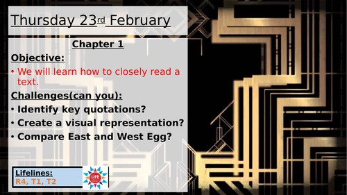 The Great Gatsby - Chapter 1 - East Egg vs West Egg | Teaching Resources